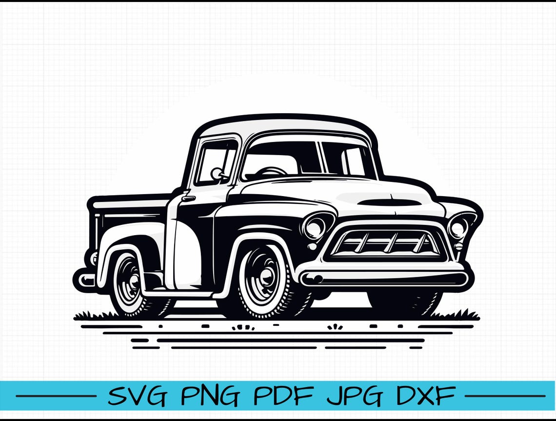 Chevy 3100 1954 SVG, Cartoon Vector, Art, Silhouette - Etsy