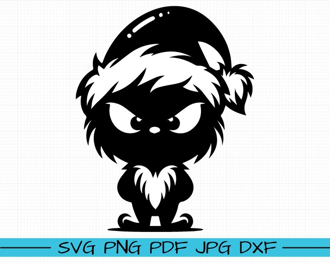 SVG Grinch, Cartoon Vector, Art, Silhouette - Etsy Canada