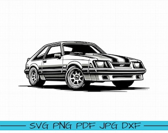 Fox Body Mustang DXF and SVG Files - Etsy