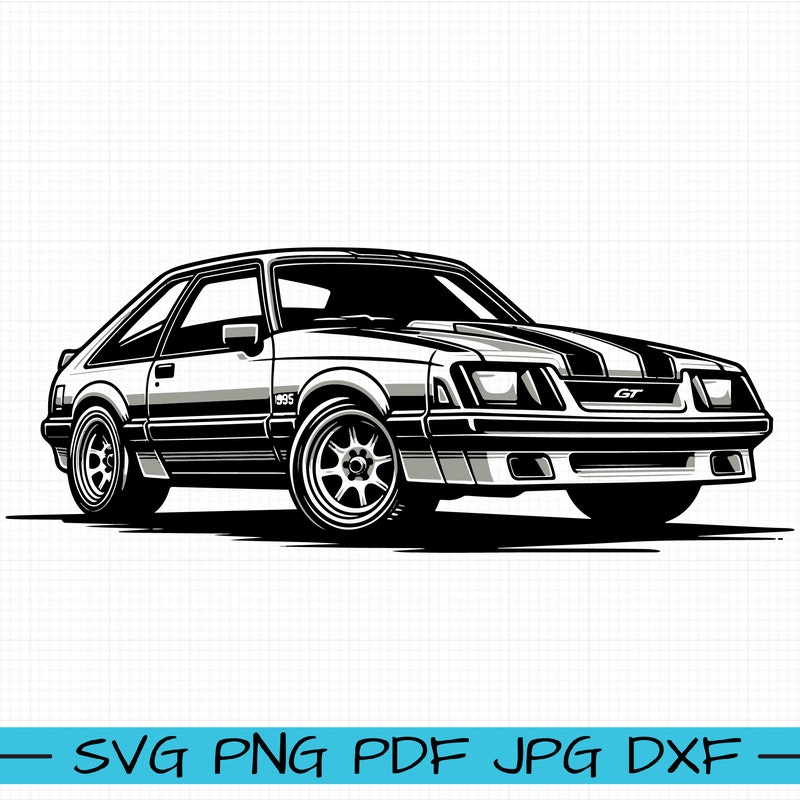 Mustang Gt Svg - Etsy