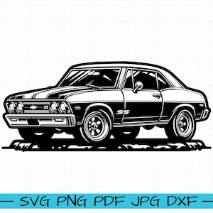 Vintage Chevrolet SS SVG, Cartoon Vector, Art, Silhouette - Etsy