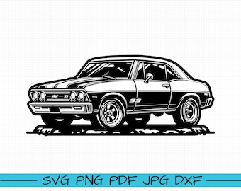 Vintage Chevrolet SS SVG, Cartoon Vector, Art, Silhouette - Etsy