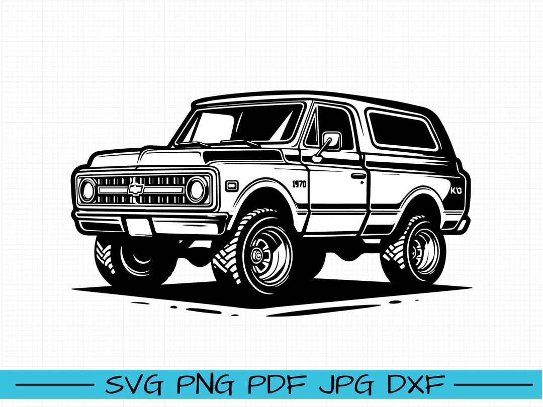 Chevy K10 1970-1974 SVG, Cartoon Vector, Art, Silhouette - Etsy