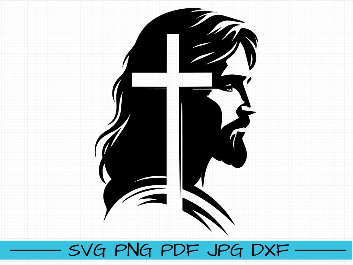 Jesus Cross Graph SVG, Cartoon Vector, Art, Silhouette - Etsy