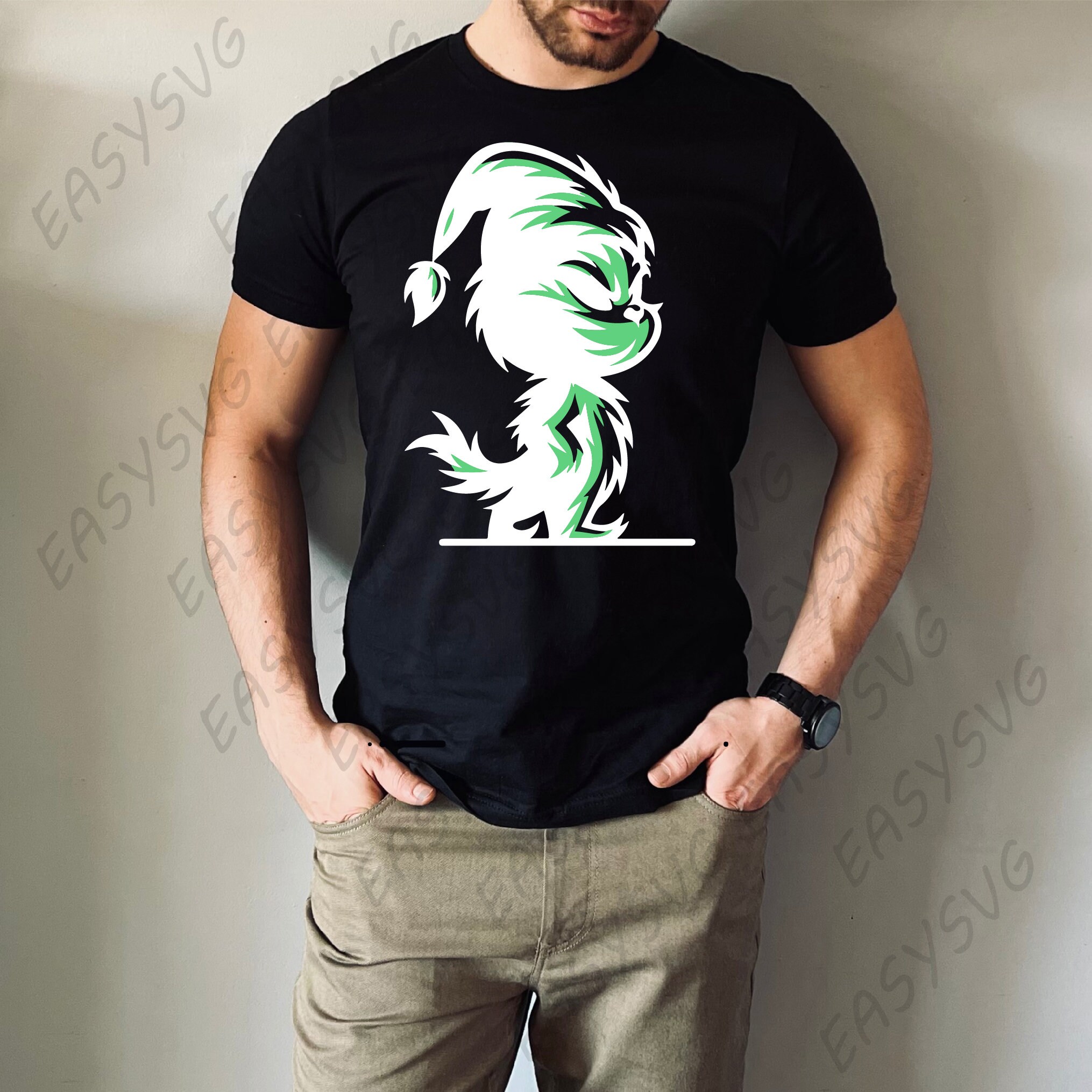SVG Grinch, Cartoon Vector, Art, Silhouette - Etsy
