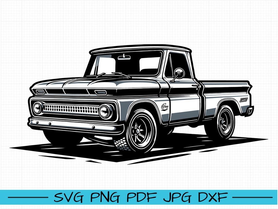 Chevy C10 (1965-1966) SVG, Cartoon Vector, Art, Silhouette - Etsy