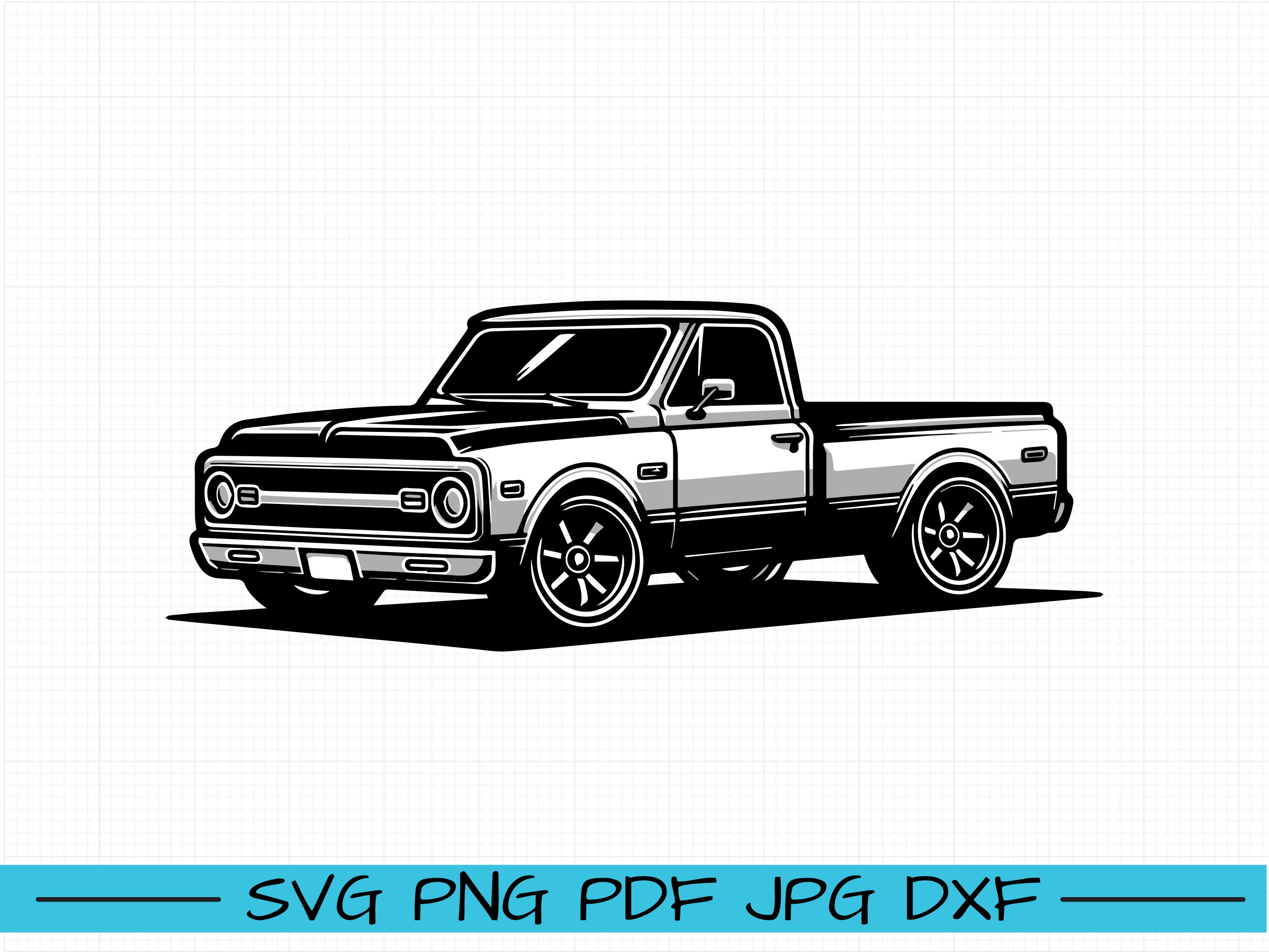 Chevrolet C10 Pickup SVG, Cartoon Vector, Art, Silhouette - Etsy