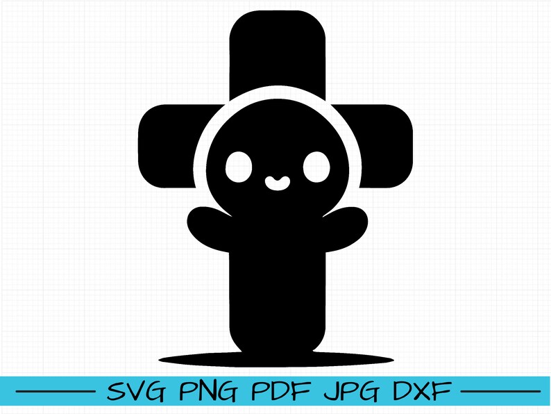 SVG Cross, Cartoon Vector, Art, Silhouette - Etsy