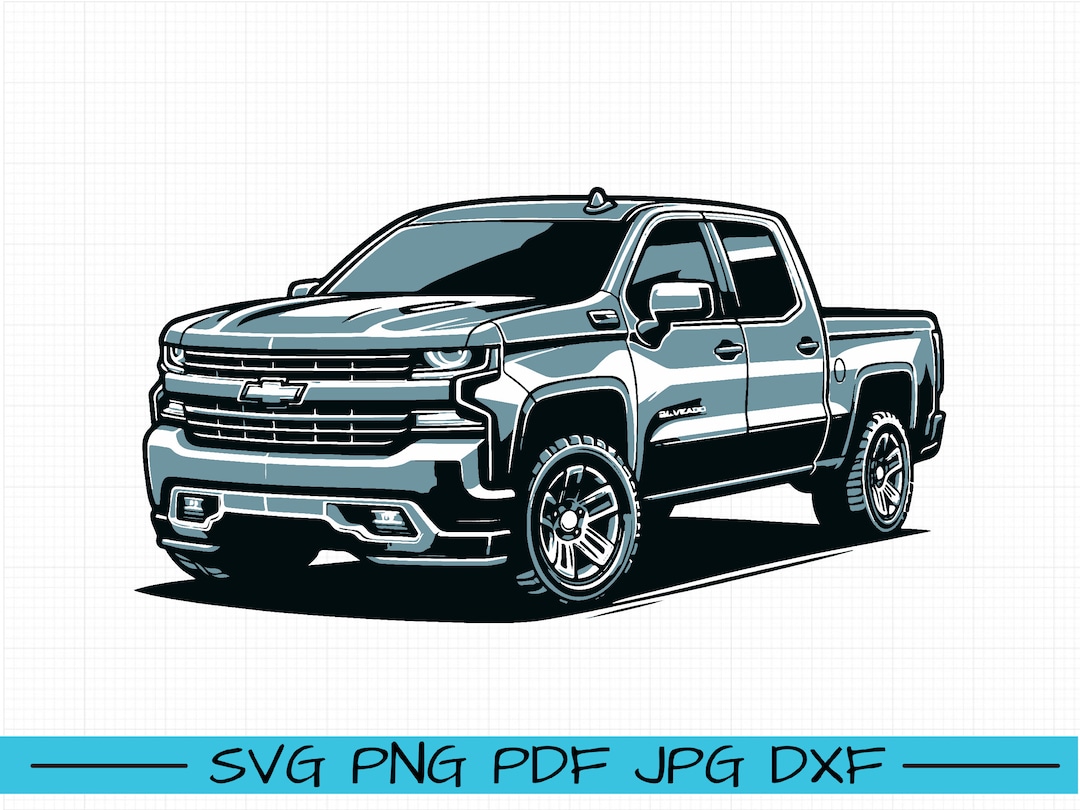 Chevrolet Silverado SVG, Cartoon Vector, Art, Silhouette - Etsy