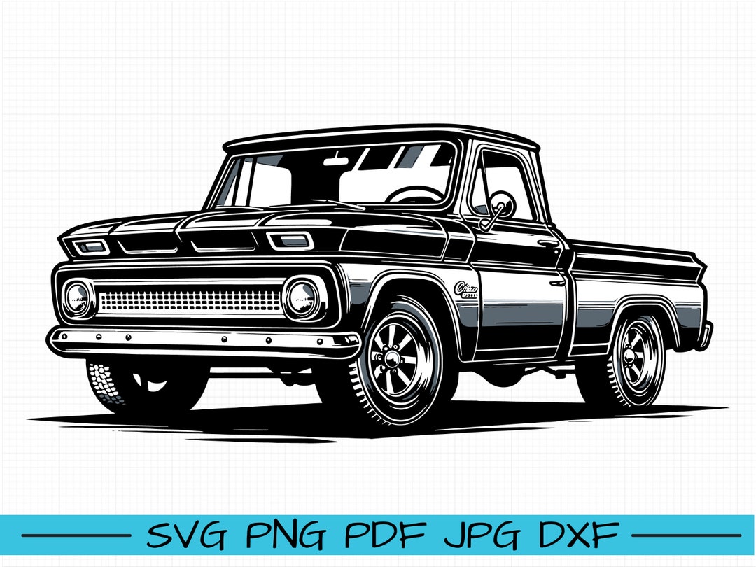 Chevy C10 (1965-1966) SVG, Cartoon Vector, Art, Silhouette - Etsy