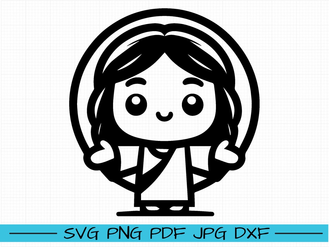 SVG Jesus, Cartoon Vector, Art, Silhouette - Etsy