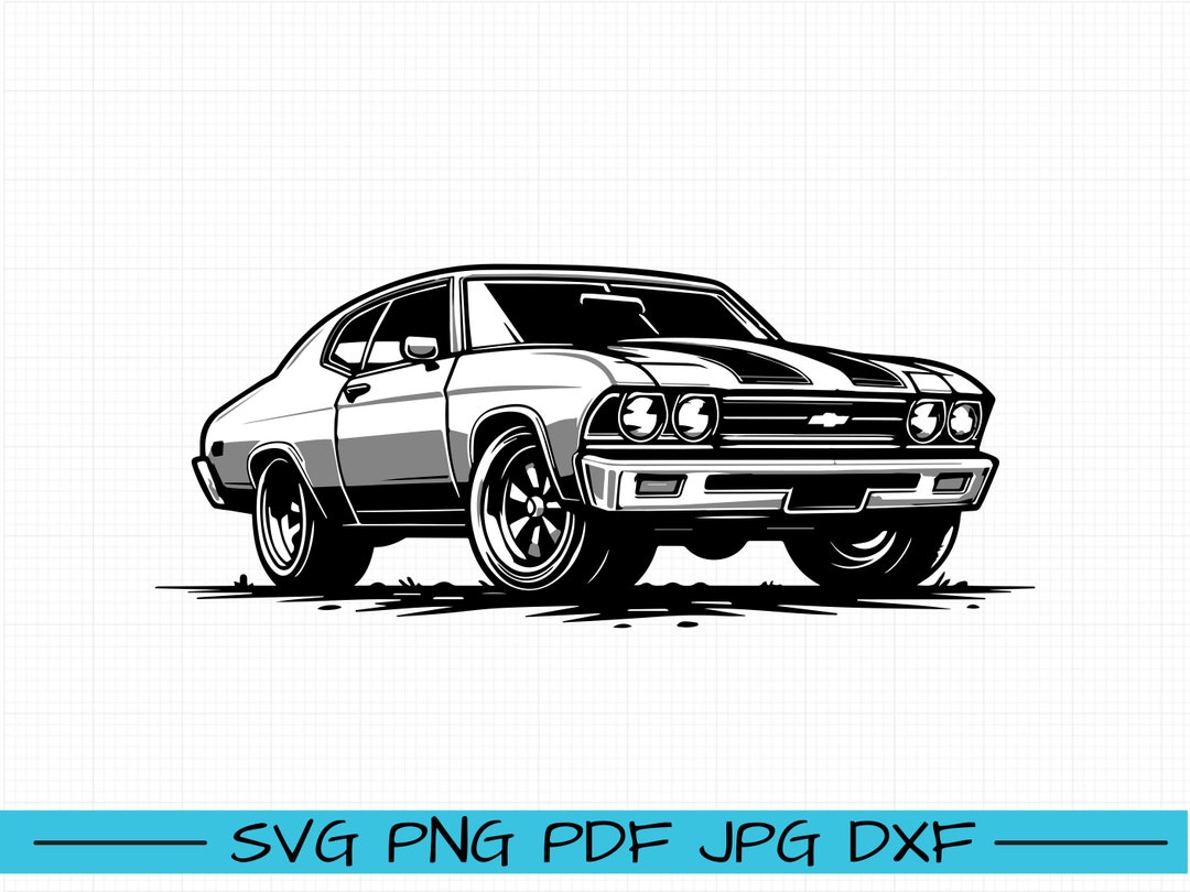 Chevrolet Chevelle SVG, Cartoon Vector, Art, Silhouette - Etsy