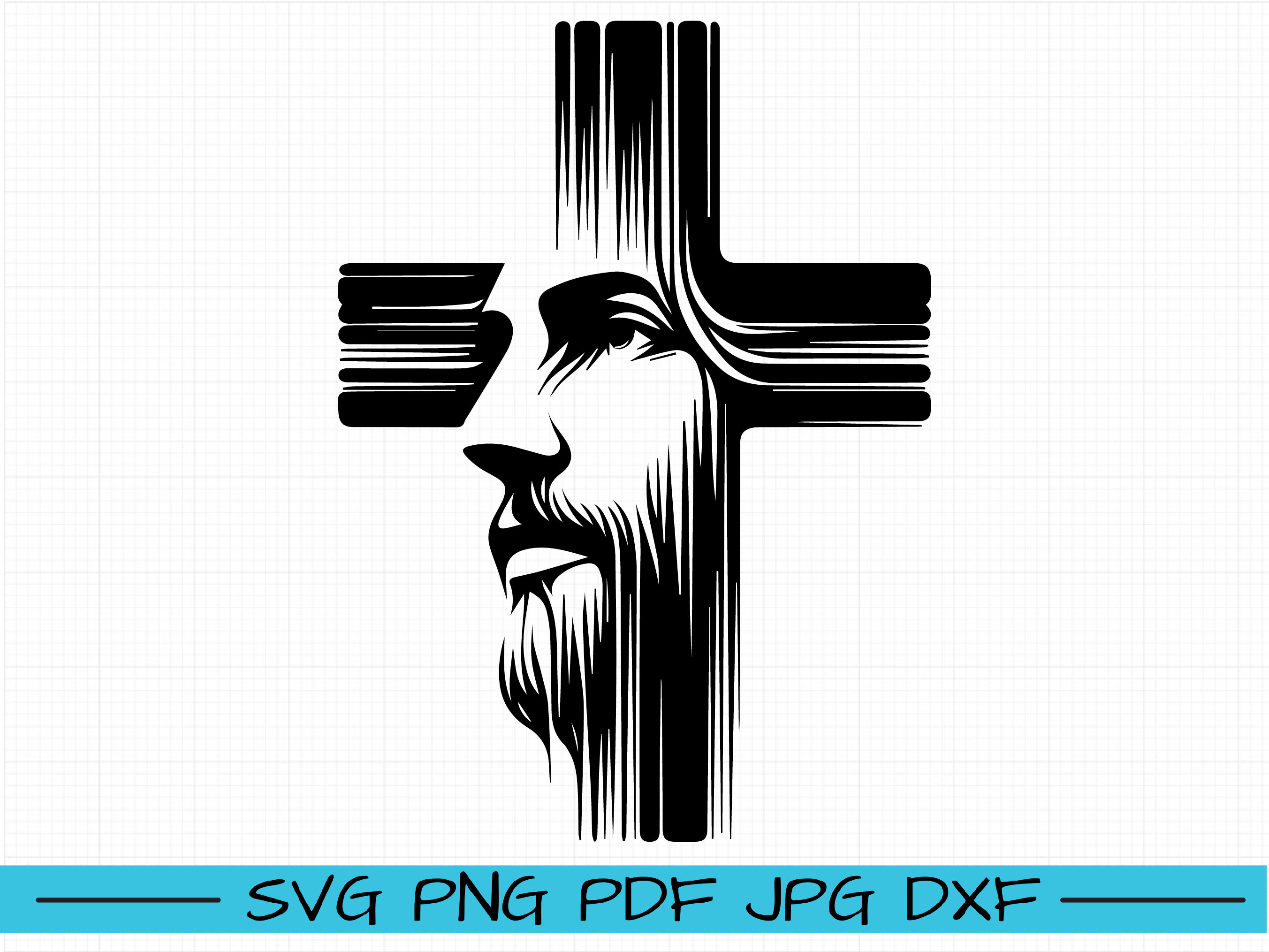 Jesus Cross Graph SVG, Cartoon Vector, Art, Silhouette - Etsy