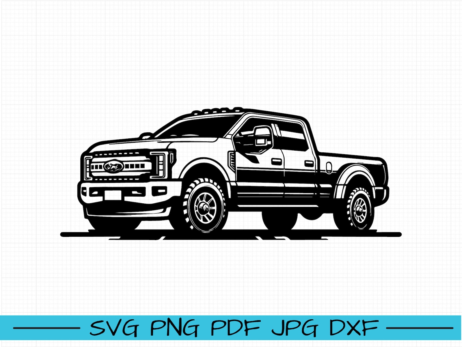 F250 Super Duty SVG, Cartoon Vector, Art, Silhouette - Etsy