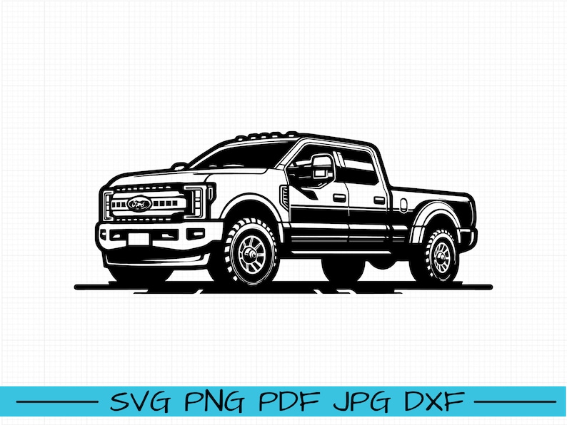 F250 Super Duty SVG, Cartoon Vector, Art, Silhouette - Etsy