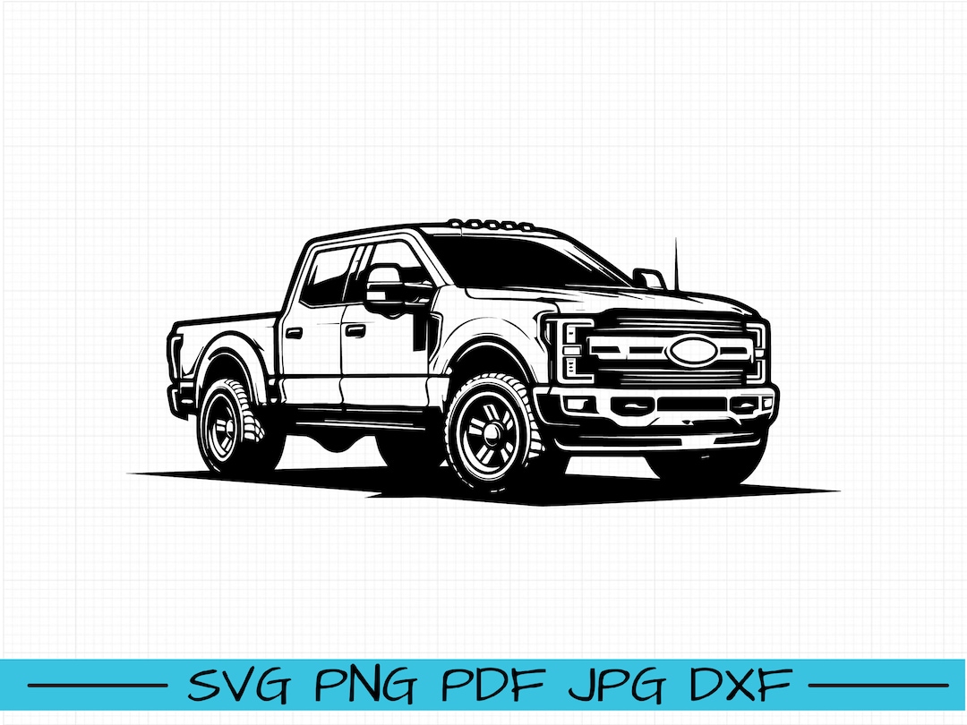 F250 Super Duty SVG, Cartoon Vector, Art, Silhouette - Etsy