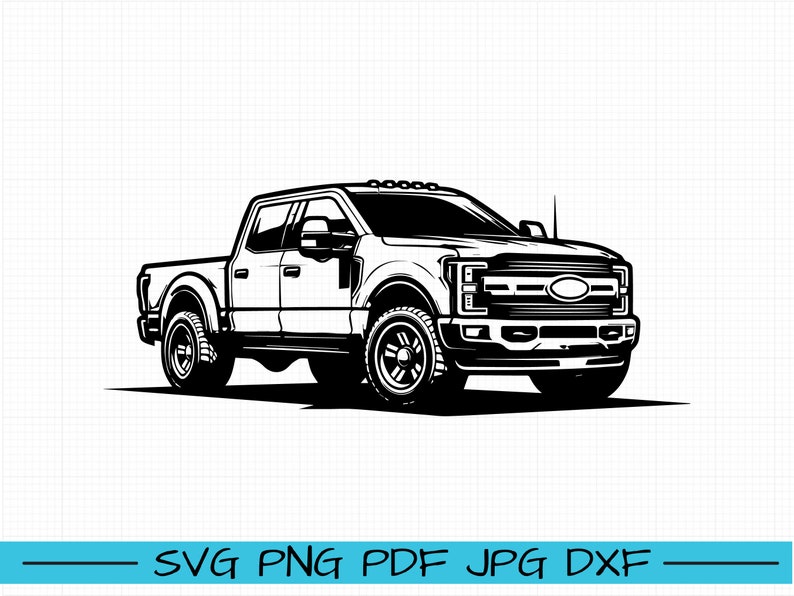 F250 Super Duty SVG, Cartoon Vector, Art, Silhouette - Etsy