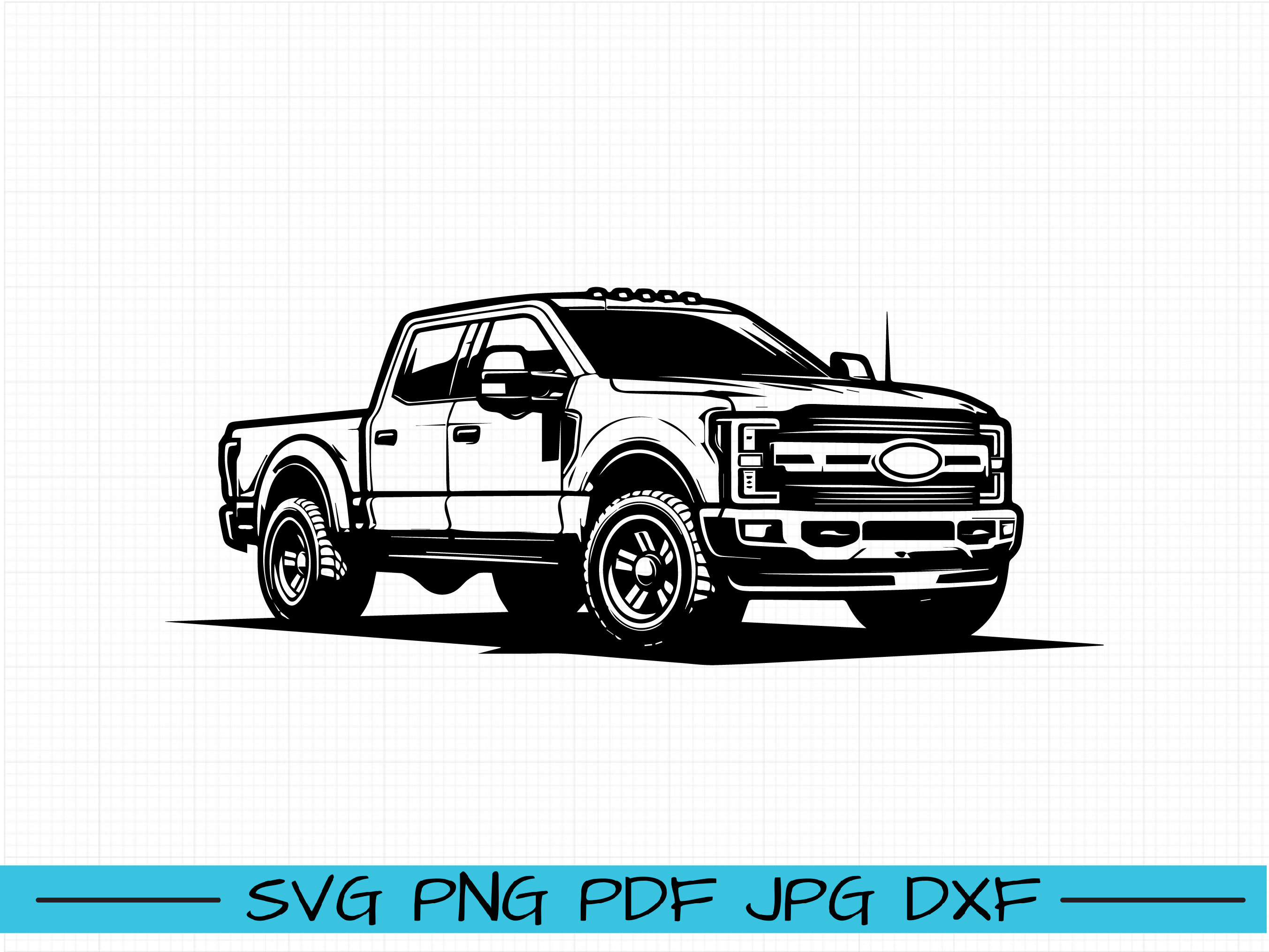 F250 Super Duty SVG, Cartoon Vector, Art, Silhouette - Etsy