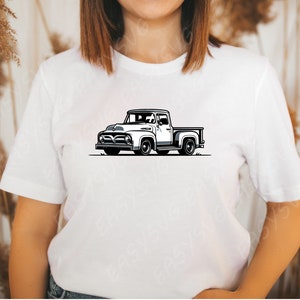 Ford F100 1955 SVG, Cartoon Vector, Art, Silhouette - Etsy