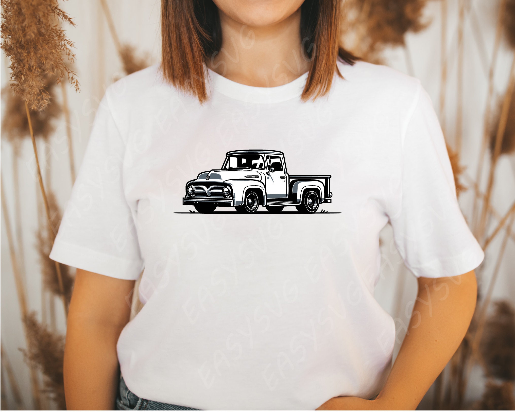 Ford F100 1955 SVG, Cartoon Vector, Art, Silhouette - Etsy