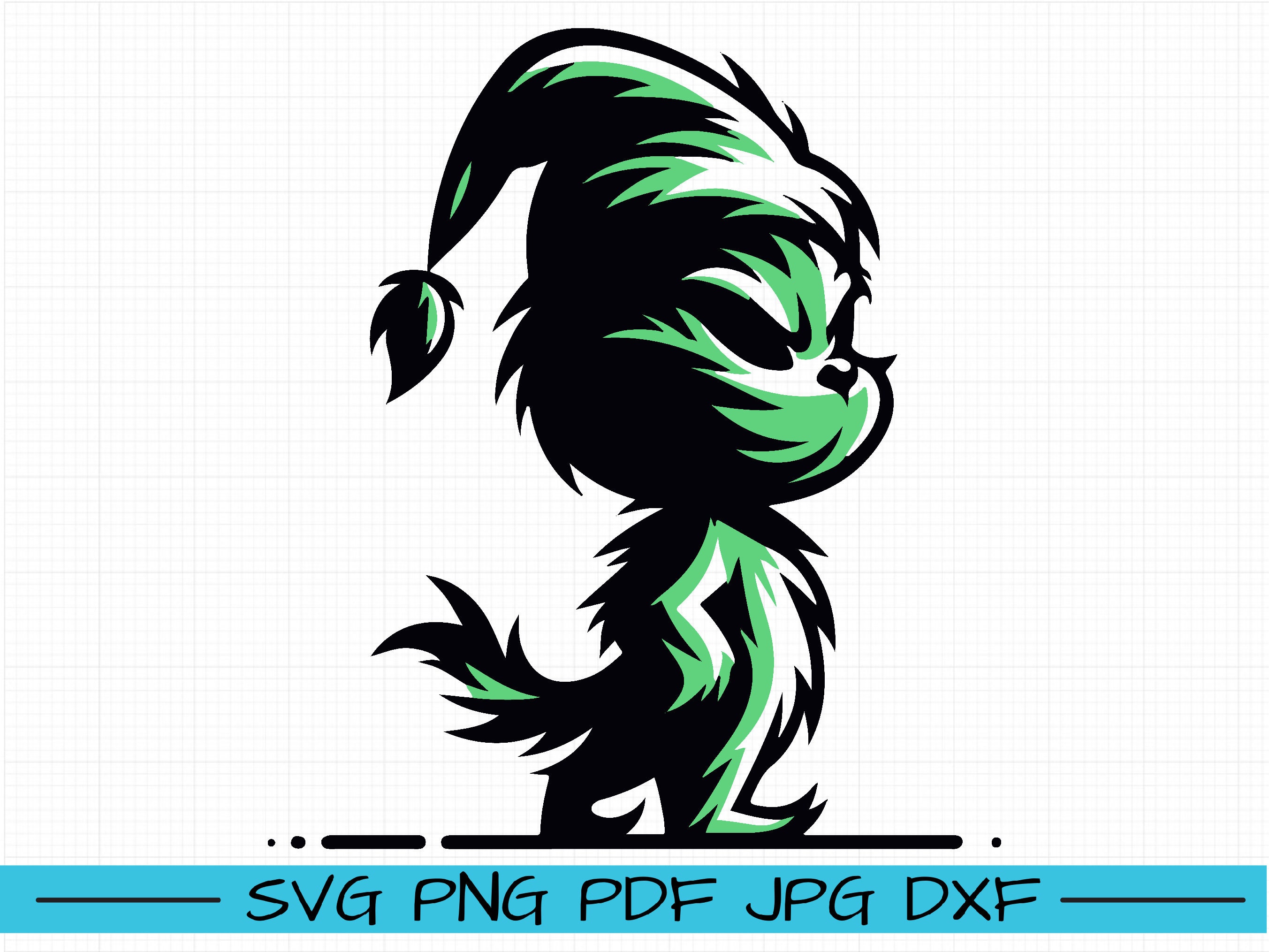 SVG Grinch, Cartoon Vector, Art, Silhouette - Etsy