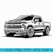 Chevy K-1500 Pickup Truck SVG, Cartoon Vector, Art, Silhouette - Etsy