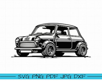 MINI COOPER NEW Car Vector Cricut Silhouette Svg Ai Eps Pdf Dxf Png ...