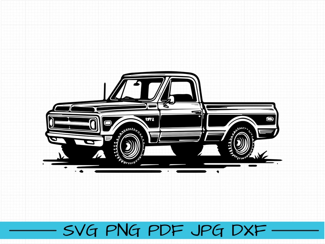 Chevrolet C10 1972 SVG, Cartoon Vector, Art, Silhouette - Etsy