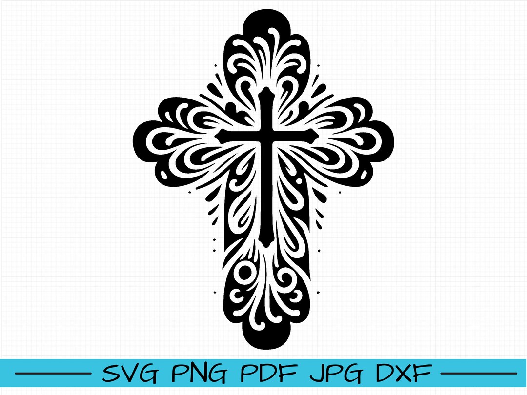 SVG Cross, Cartoon Vector, Art, Silhouette - Etsy