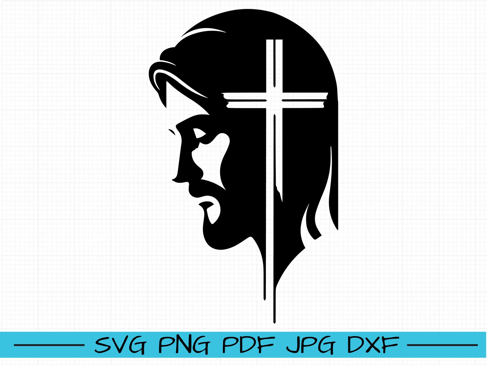 Jesus Cross Graph SVG, Cartoon Vector, Art, Silhouette - Etsy