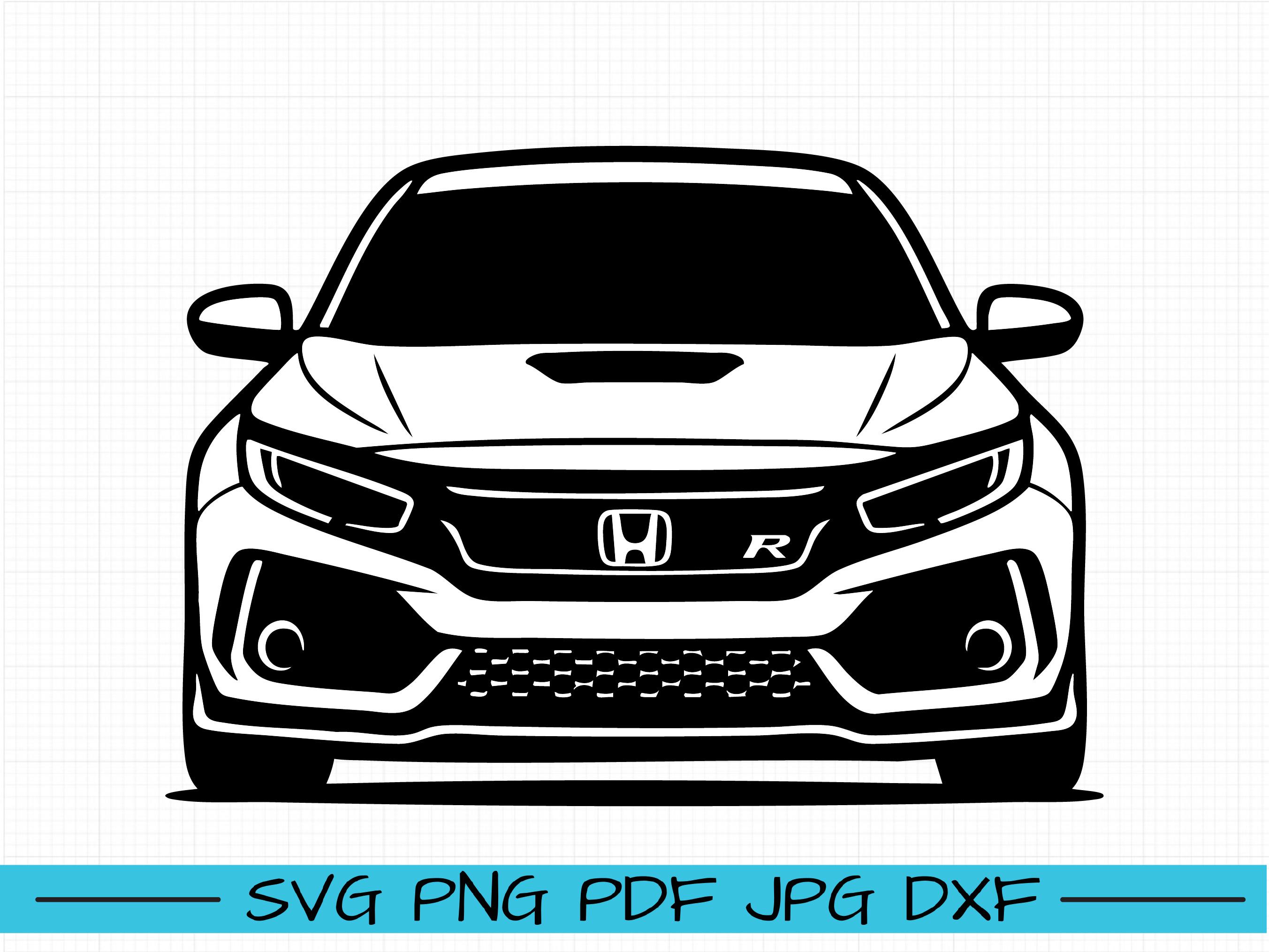 2017 Honda Civic Type R SVG, Cartoon Vector, Art, Silhouette - Etsy