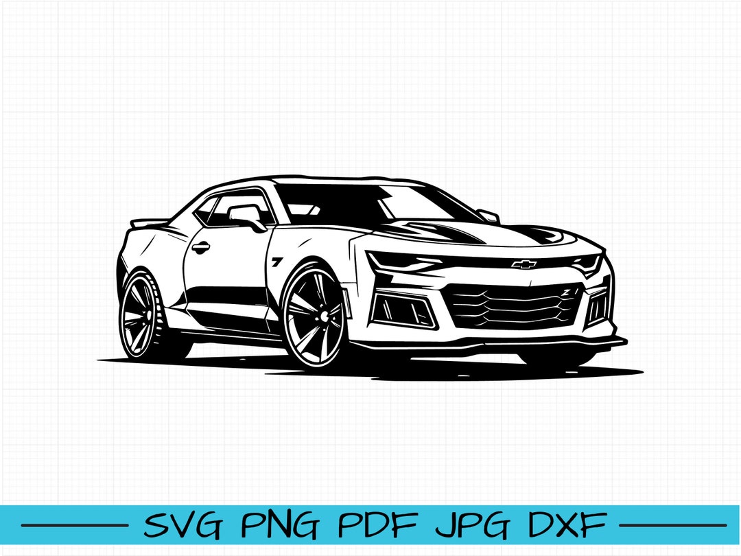 Chevy Camaro ZL1 2018 SVG, Cartoon Vector, Art, Silhouette - Etsy