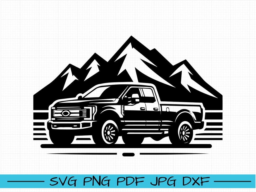 F250 Super Duty SVG, Cartoon Vector, Art, Silhouette - Etsy UK