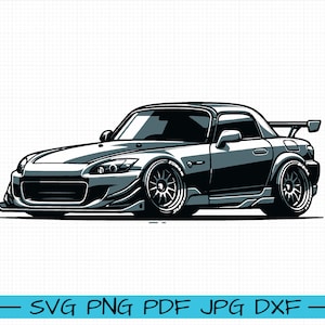 Honda S2000 SVG, Cartoon Vector, Art, Silhouette - Etsy