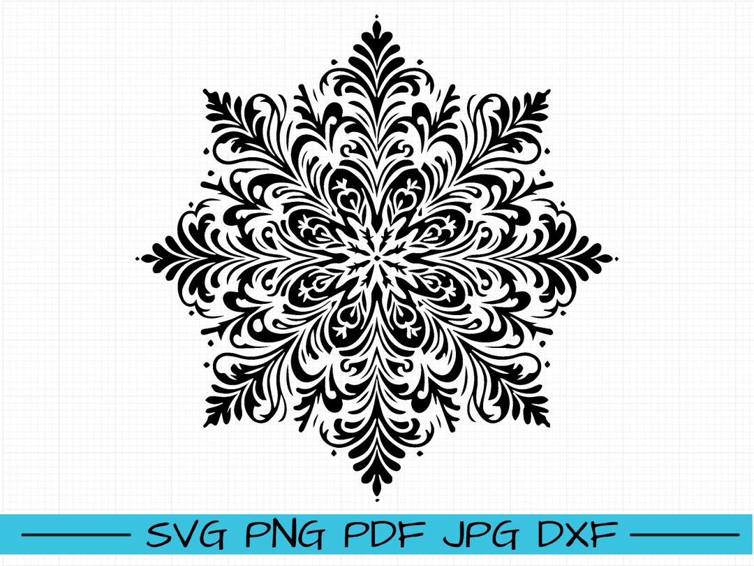 Snowflake SVG, Cartoon Vector, Art, Silhouette - Etsy