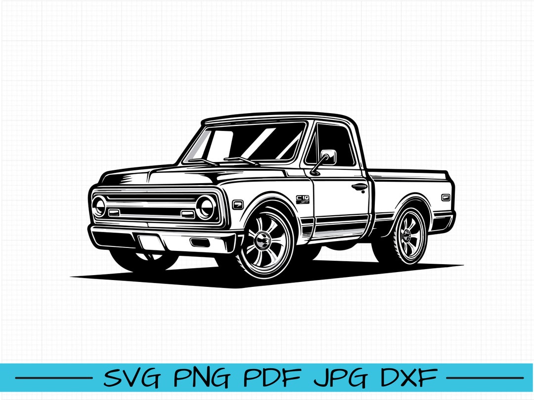 Chevrolet C10 Pickup SVG, Cartoon Vector, Art, Silhouette - Etsy