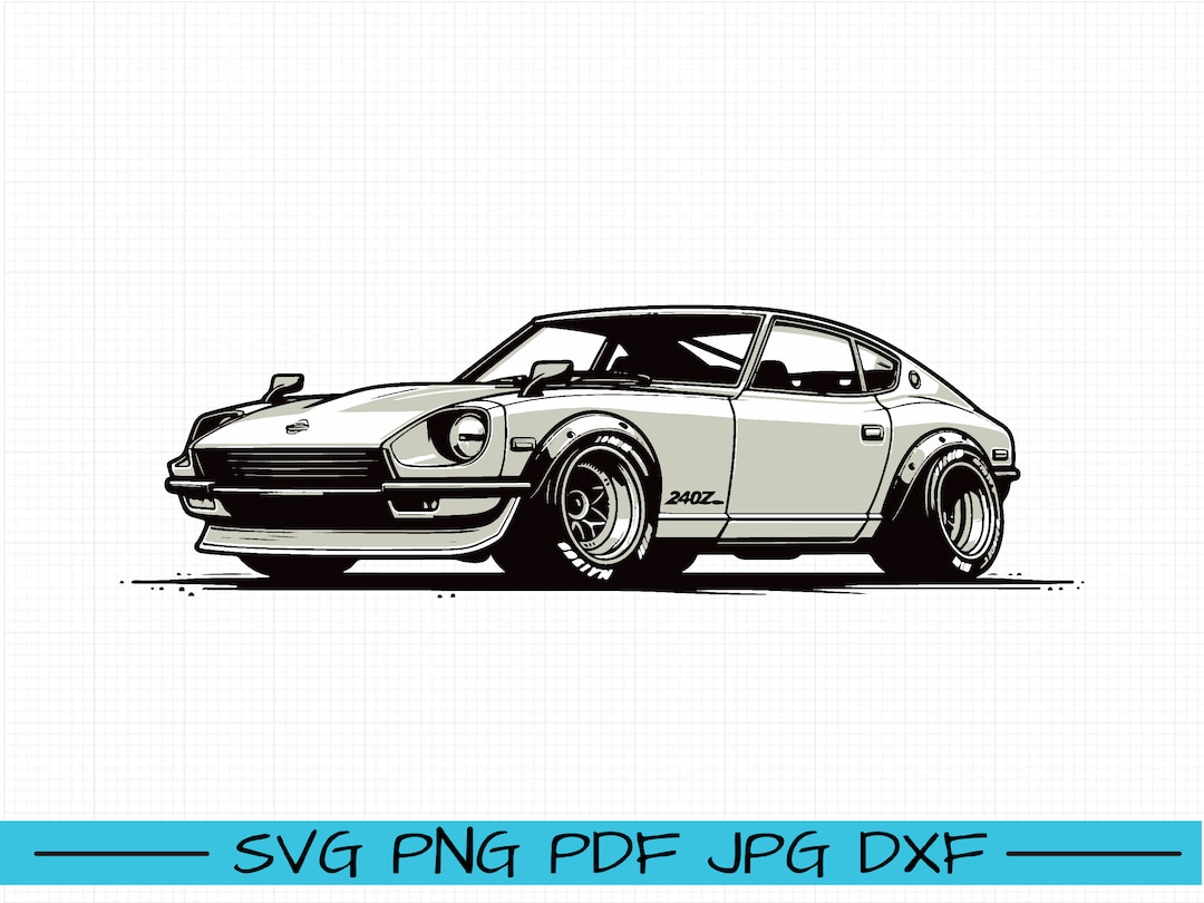 Nissan 240Z SVG, Cartoon Vector, Art, Silhouette - Etsy