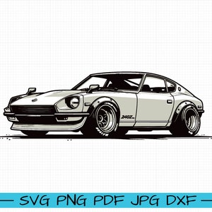 Nissan 240Z SVG, Cartoon Vector, Art, Silhouette - Etsy
