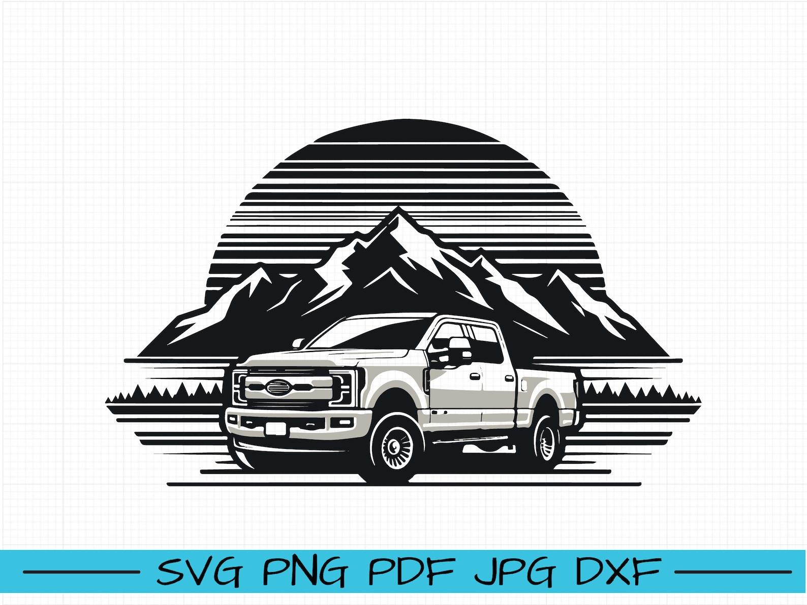 F250 Super Duty SVG, Cartoon Vector, Art, Silhouette - Etsy