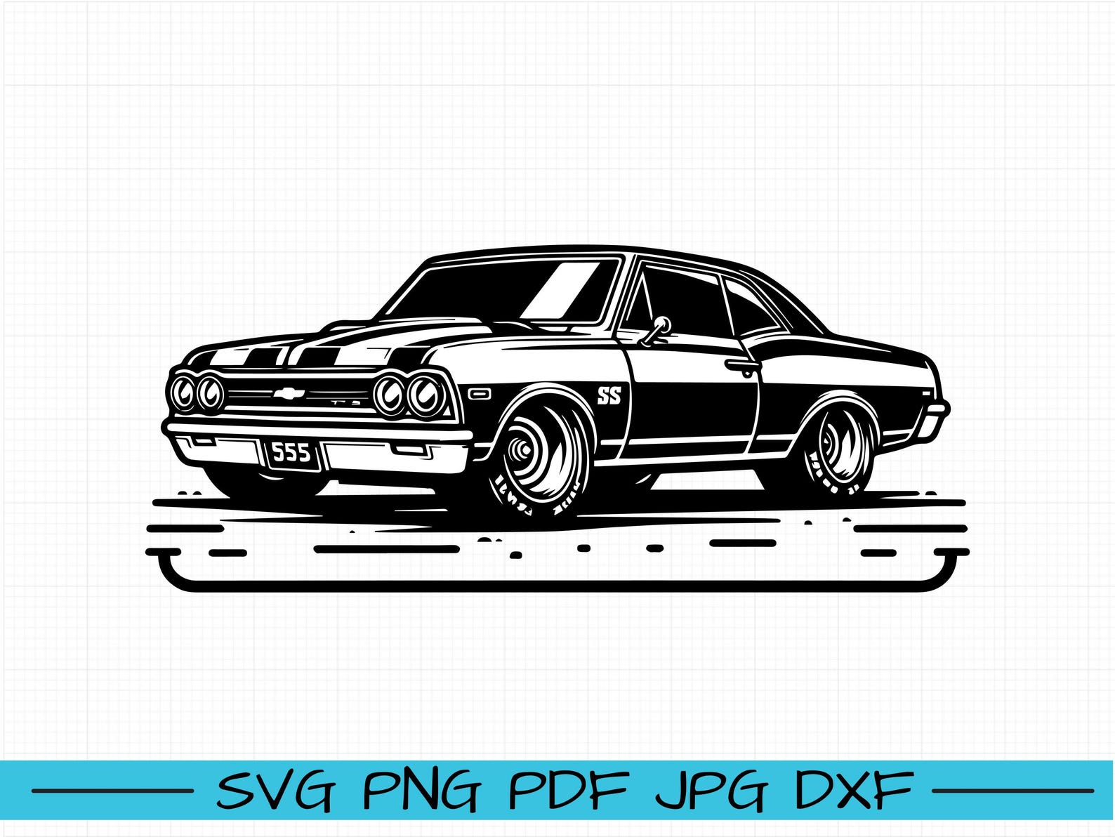 Vintage Chevrolet SS SVG, Cartoon Vector, Art, Silhouette - Etsy