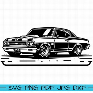 Vintage Chevrolet SS SVG, Cartoon Vector, Art, Silhouette - Etsy