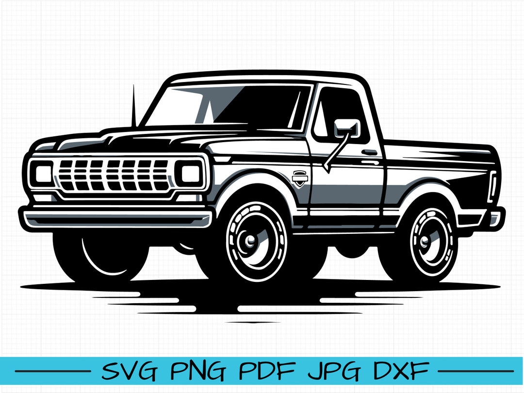 1980 Ford F100 Ranger SVG, Cartoon Vector, Art, Silhouette - Etsy