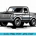 1980 Ford F100 Ranger SVG, Cartoon Vector, Art, Silhouette - Etsy