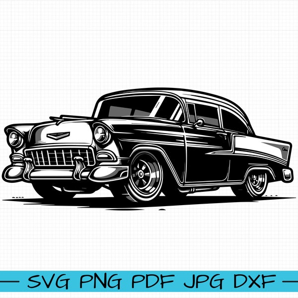 1955 Chevy Bel Air Svg - Etsy