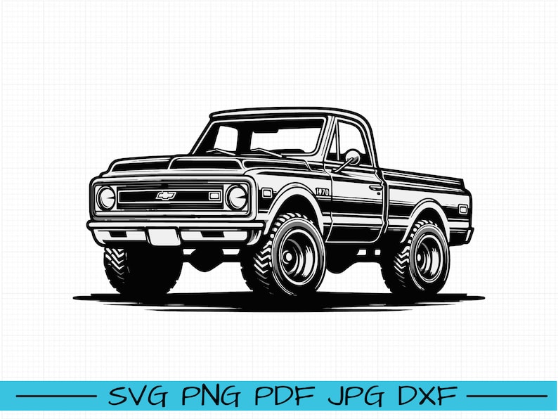 Chevy K10 1970-1974 SVG, Cartoon Vector, Art, Silhouette - Etsy