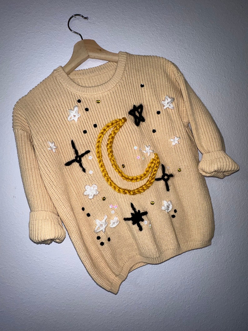 Personalized Hand Embroidered Baby and Toddler Sweaters Over the MOON ...