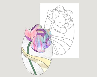 Flower Drop Suncatcher Stained Glass Pattern, Stained Glass Patterns ...