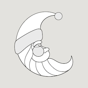 Stained Glass Santa Pattern: Beginner Christmas Ornament (PDF) - Etsy