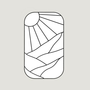 Stained Glass Patterns Sun Pattern Beginner Pattern DIY Stained Glass ...