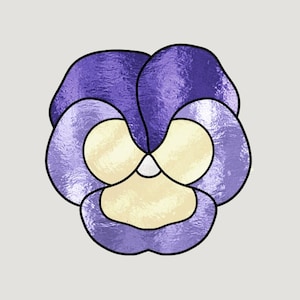 Stained Glass Patterns Flower Violet, Do It Yourself, Glass Pattern ...